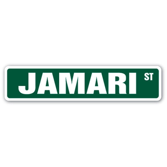 JAMARI Street Sign Childrens Name Room Sign | Indoor/Outdoor | 18" Wide ...
