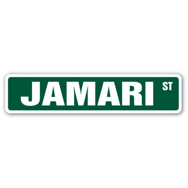 JAMARI Street Sign Childrens Name Room Sign | Indoor/Outdoor | 18" Wide ...