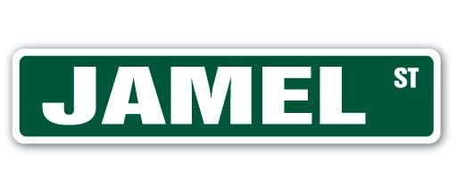 JAMEL Street Sign Childrens Name Room Sign | Indoor/Outdoor | 36" Wide ...