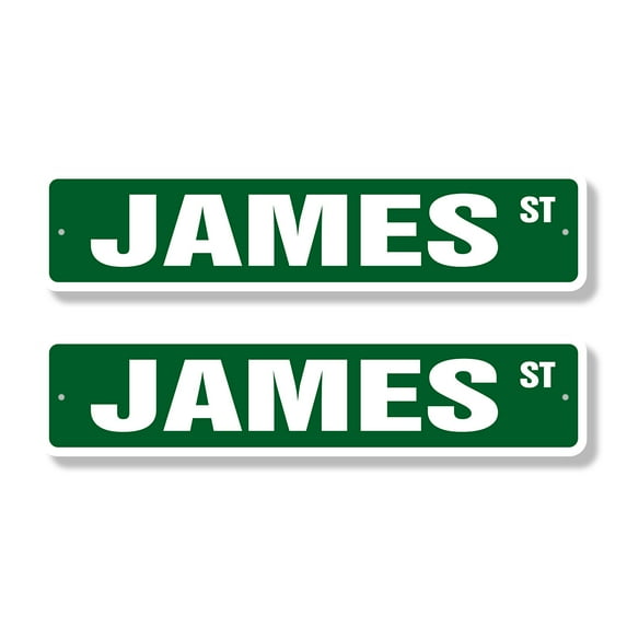 JAMES Classic Street Sign (2 Pack) Childrens Name Room Sign Road Sign ...