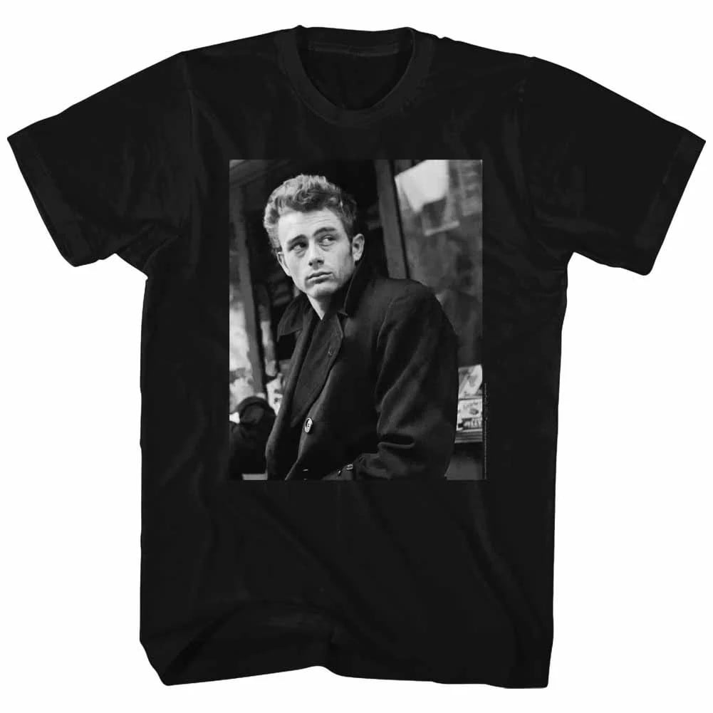 JAMES DEAN New T-Shirt 1955 Movie Icon NYC SLOUCH New Licensed BLACK ...