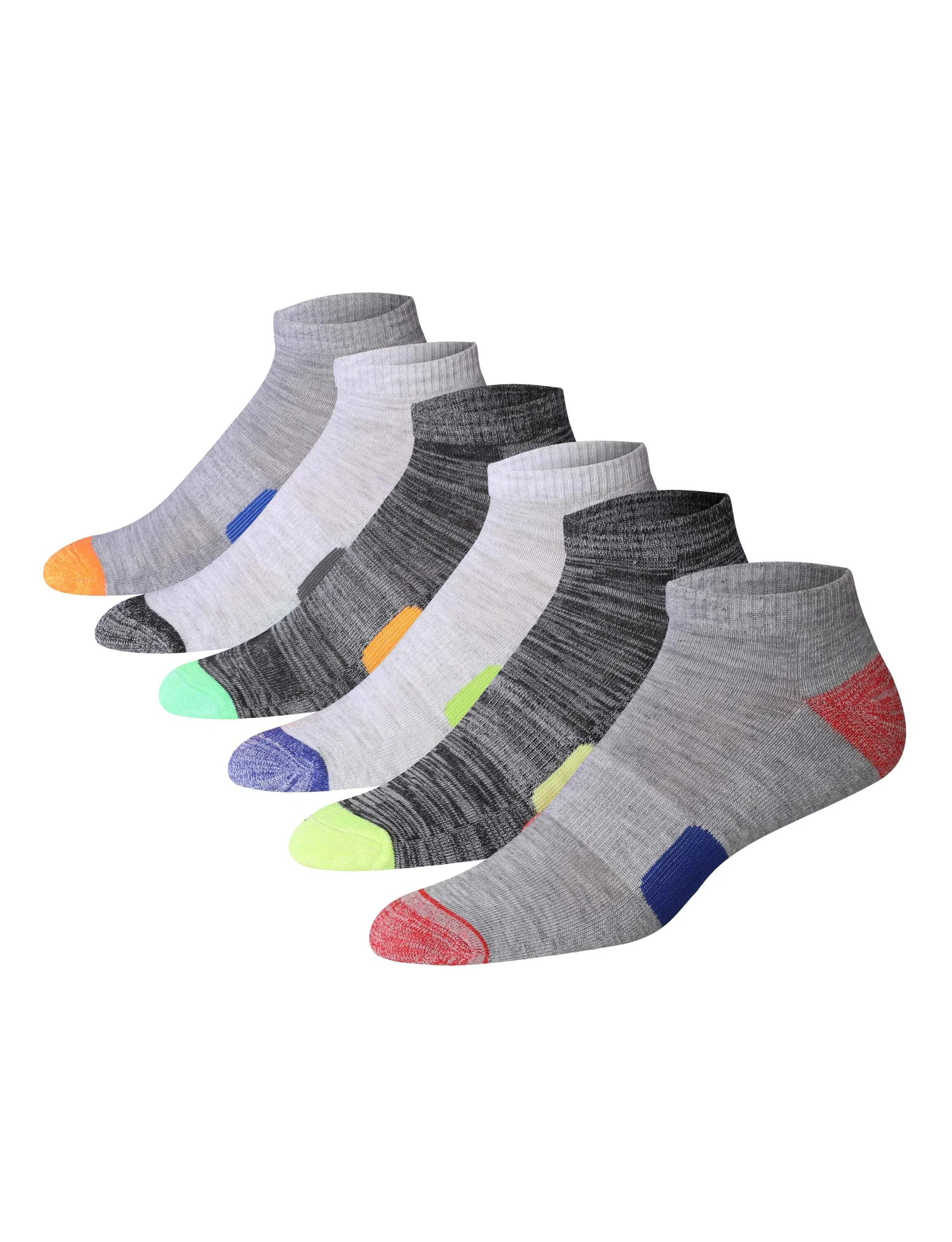 JAMES FIALLO Mens Sport Performance Low-Cut Socks with Arch Compression ...