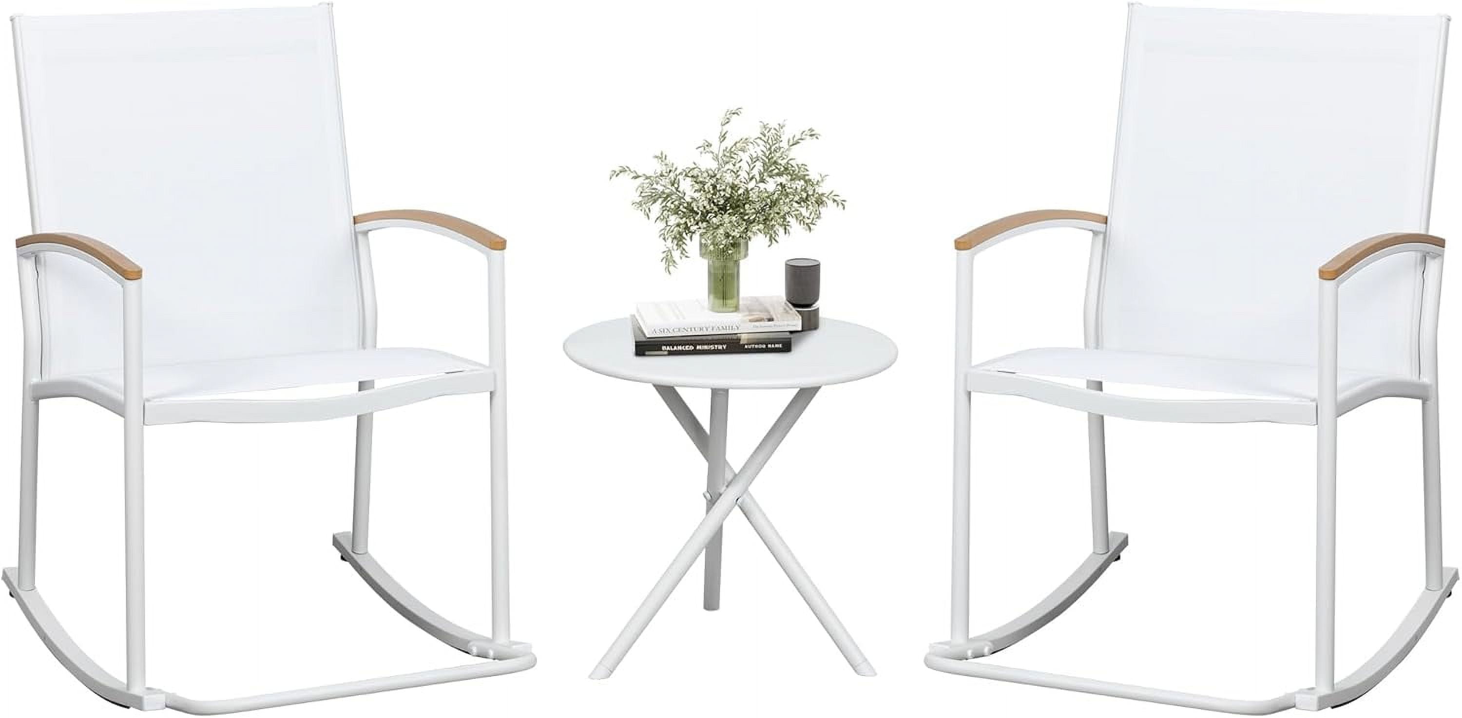 JAMFLY 3 Pieces Patio Set Outdoor Patio Furniture Sets, Modern Rocking ...