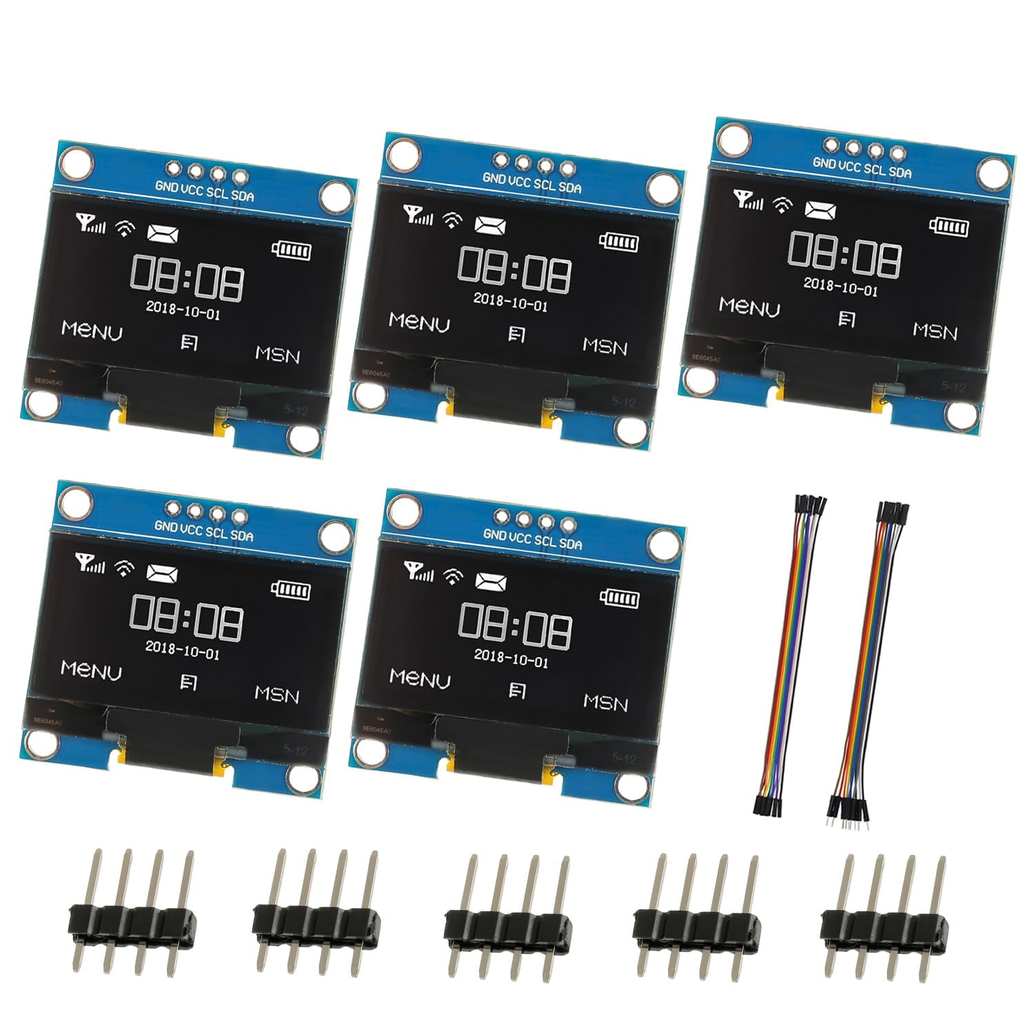 JAMHER 1.3 Inch I2C RRF12 IIC OLED Display Module 128x64 Pixel Mini Self-Luminous Display Screen ...