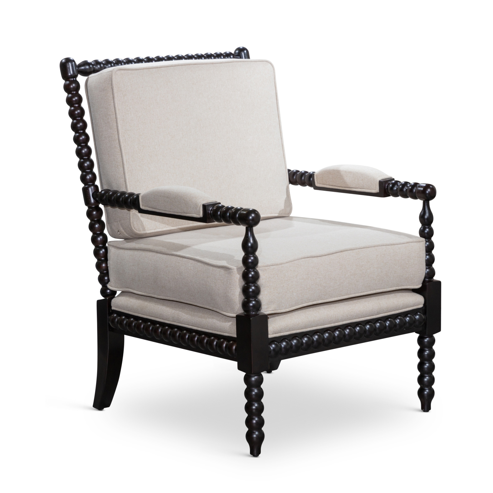 JAMPOOCA Modern Spindle Chair Accent Chair Armchair Living Room Chair ...