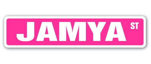 JAMYA Street Sign Childrens Name Room Sign | Indoor/Outdoor | 30" Wide ...