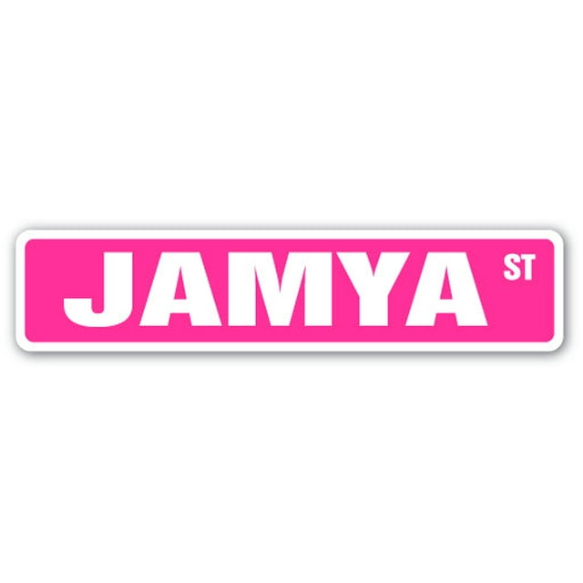 JAMYA Street Sign Childrens Name Room Sign | Indoor/Outdoor | 30" Wide ...