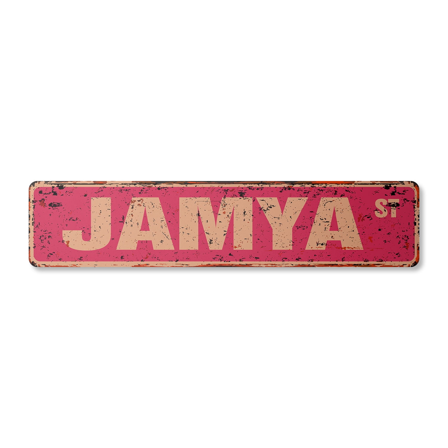 JAMYA Vintage Plastic Street Sign Childrens Name Room Sign | Indoor ...