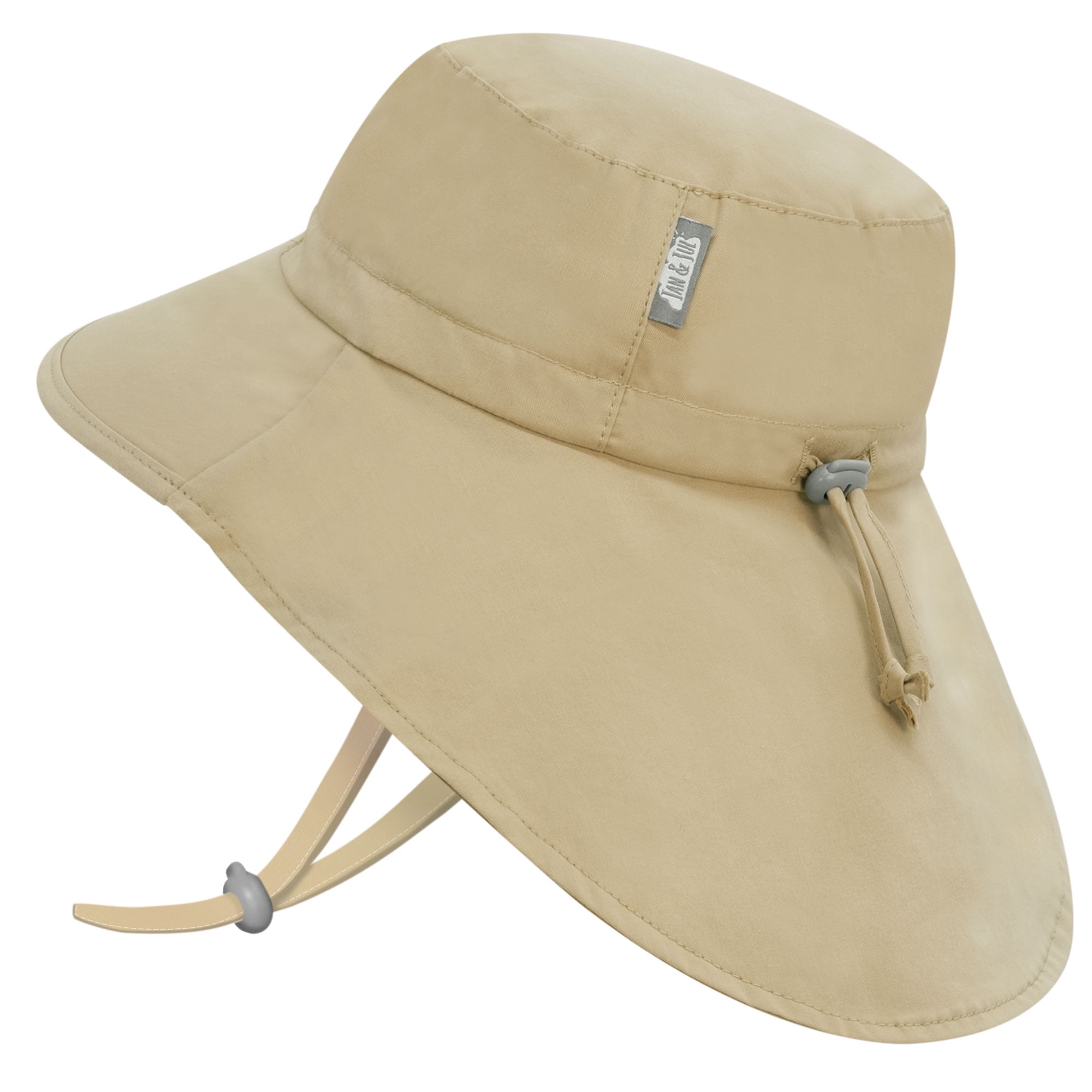 JAN & JUL 100% Cotton Sun Protection Kids Beach Hat with Neck Flap (XL ...
