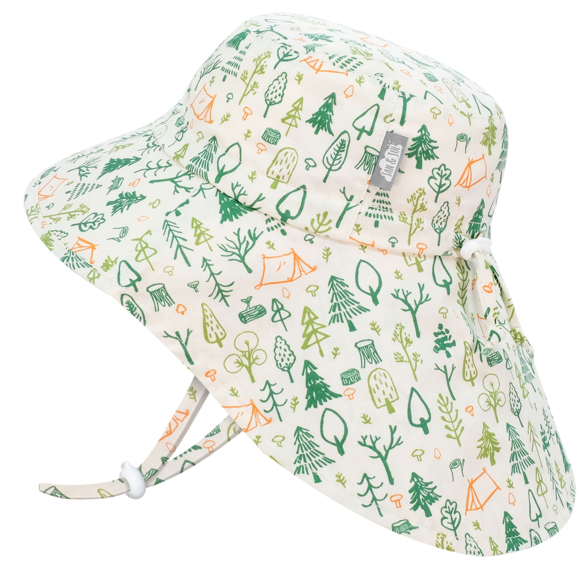 JAN & JUL Boys' Cotton Sun-Hat with Neck Flap, Adjustable Beach Hat for ...