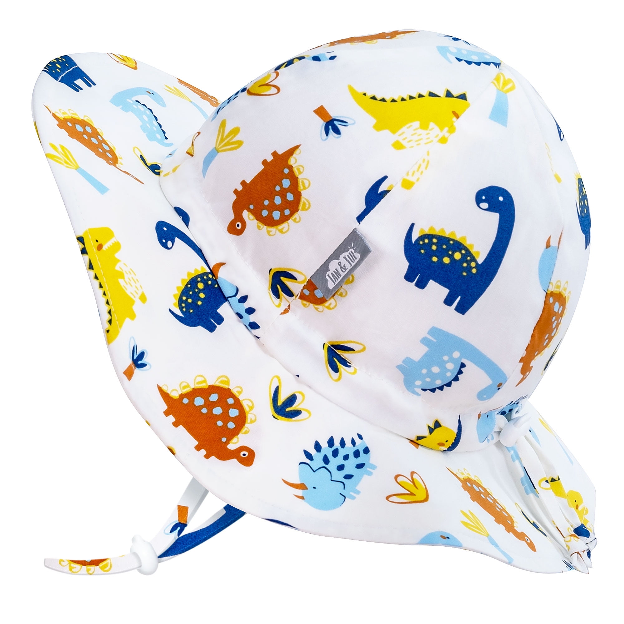 JAN & JUL Floppy Sun-Hat for Boys with Adjustable Straps (XL: 6-12 ...