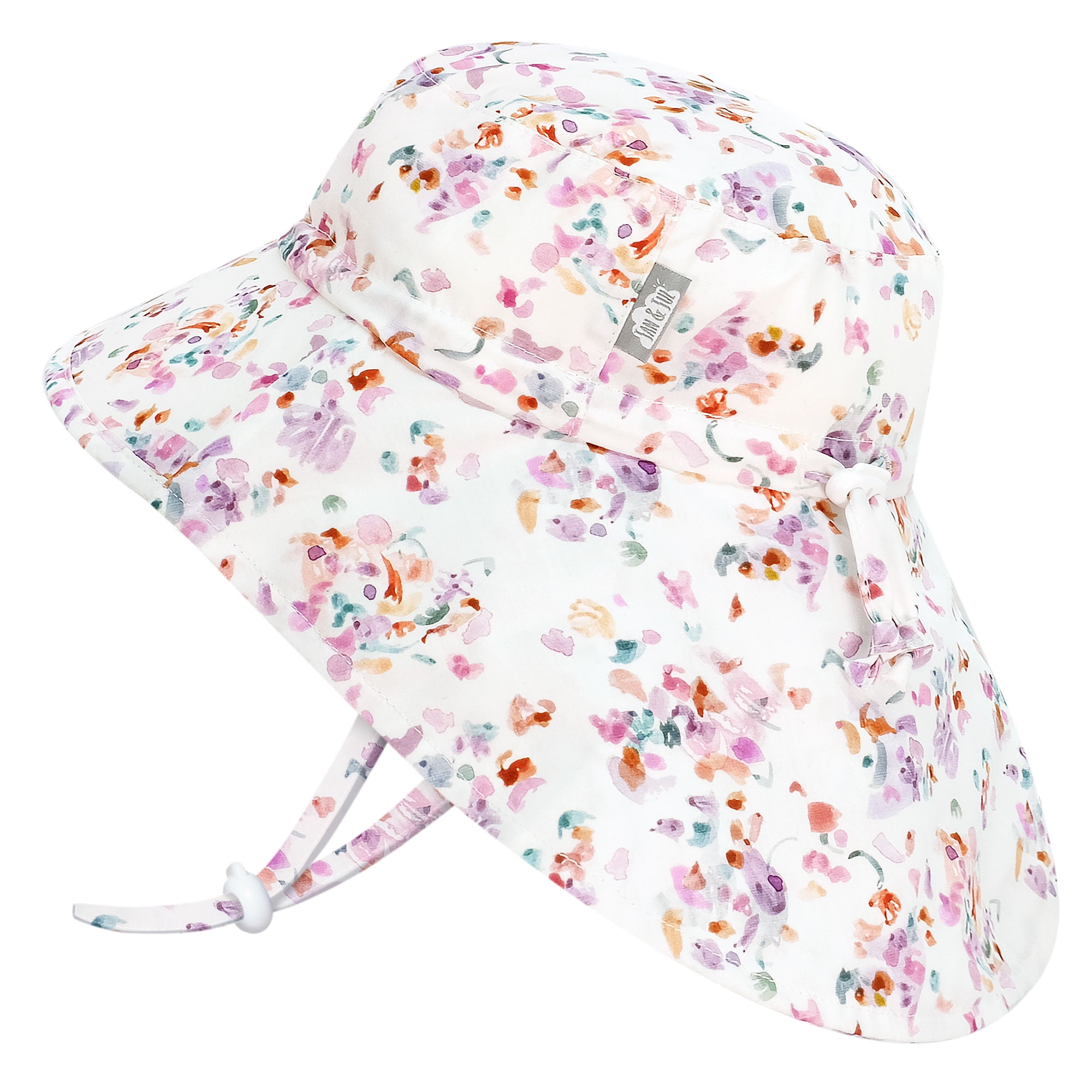 JAN & JUL Girls' Cotton Sun-Hat with Neck Flap, Packable Adventure Hat ...
