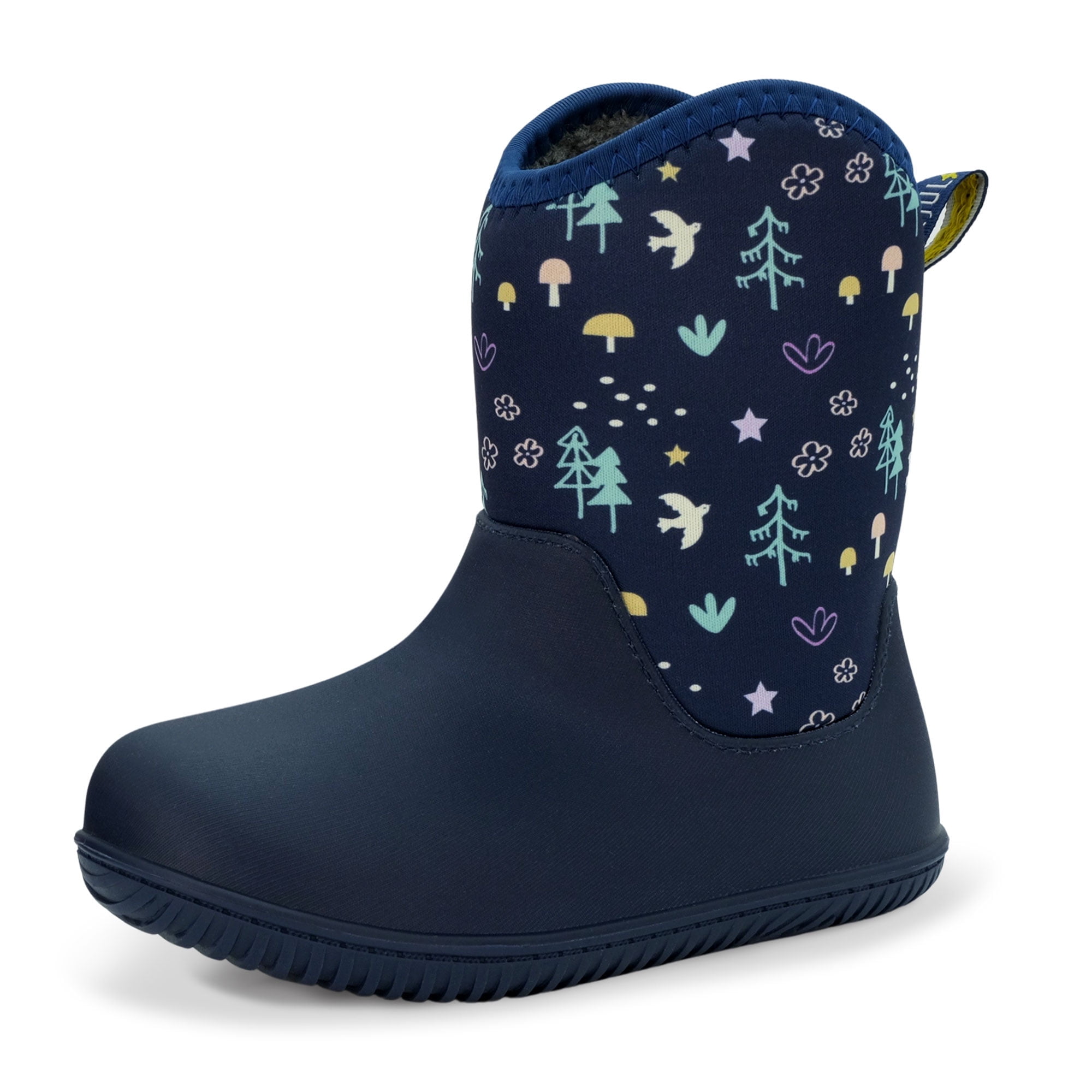JAN & JUL Girls Outdoor Winter Snow Boots (Navy Forest, Size 2 Big Kids ...