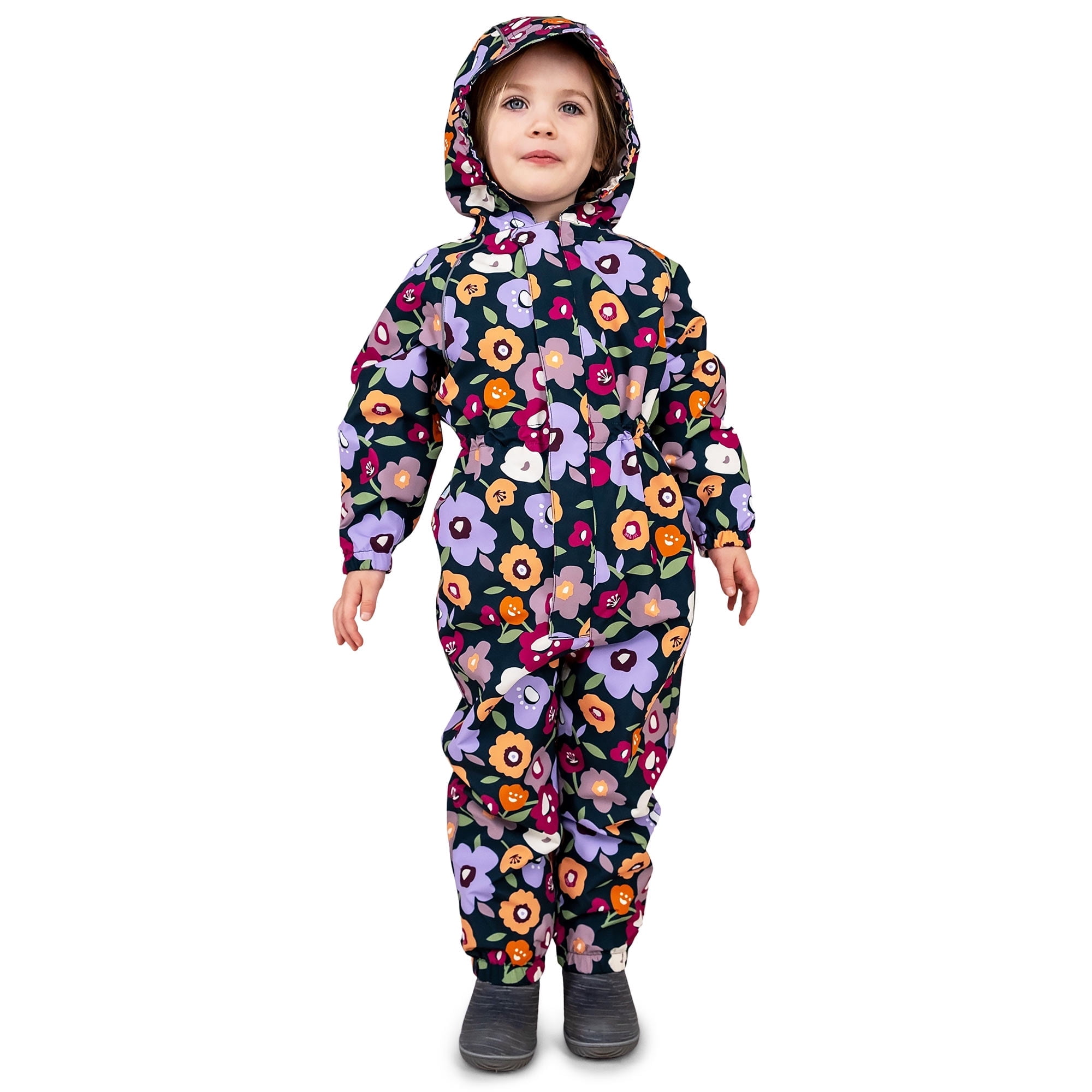 JAN & JUL Girls Rain Coverall for Kids, Waterproof Suit (Cozy-Dry ...