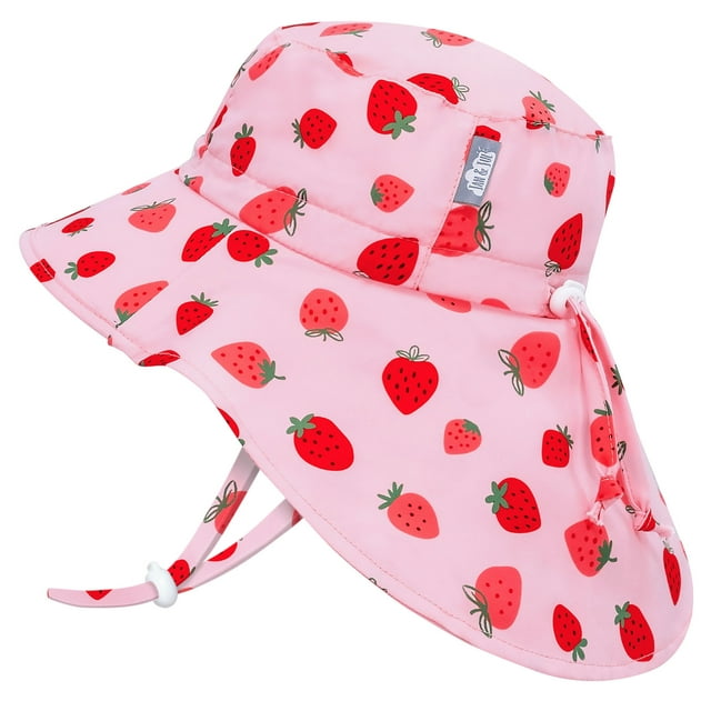 JAN & JUL Gro-with-Me Wide Brim UPF Hat for Toddlers with Neck Flap (M ...