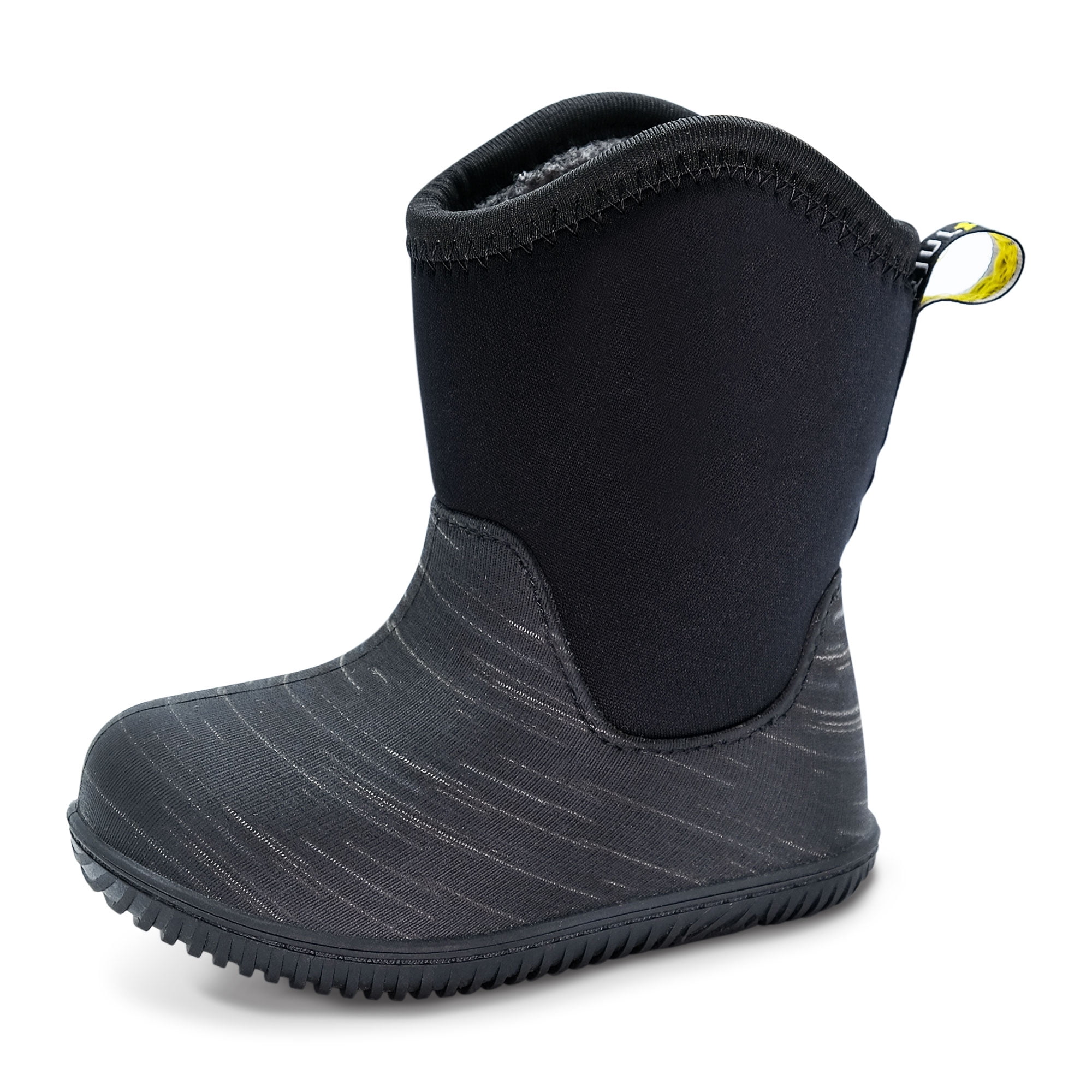 JAN & JUL Kids Unisex Fleece Lined Waterproof Boots (Black Birch, Size ...