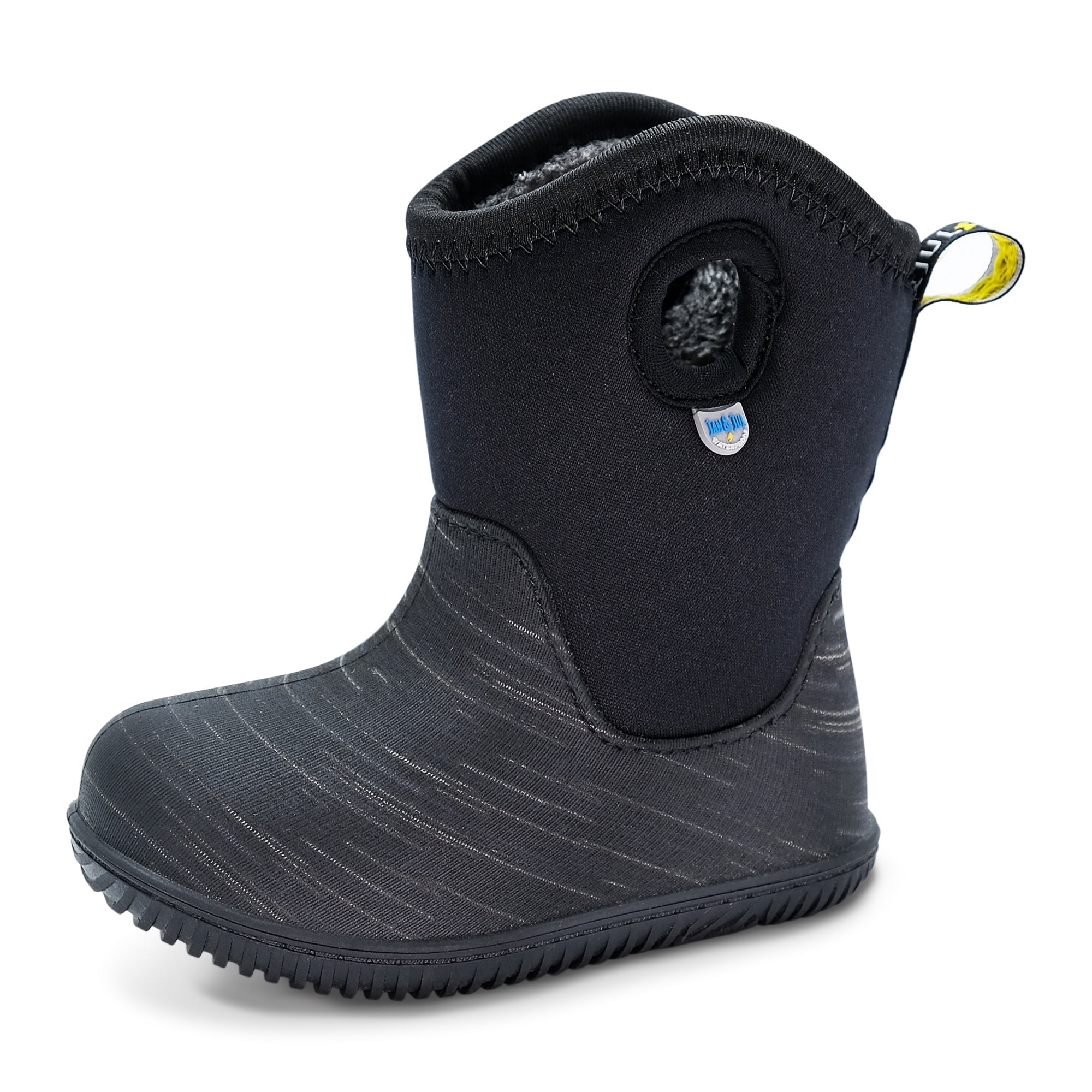 JAN & JUL Lined Waterproof Boots for Kids Insulated Girls Boys (Black ...