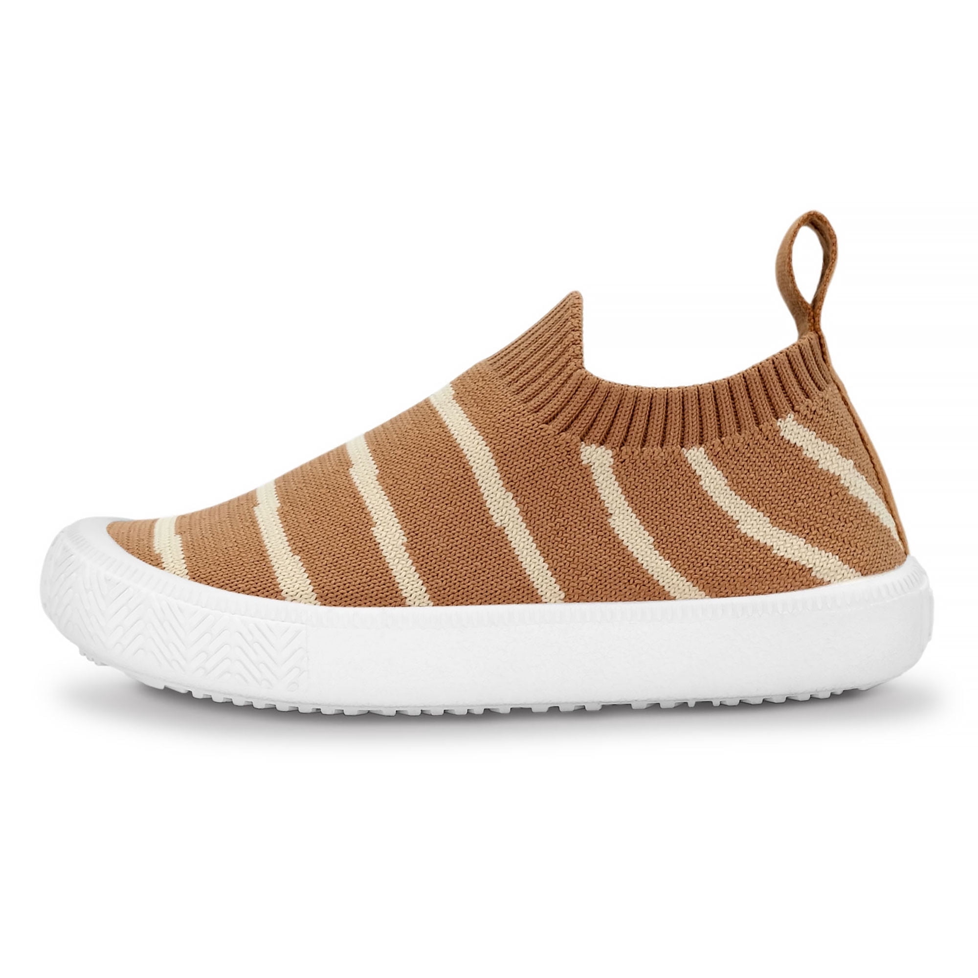 JAN & JUL Slip-on Kids Shoes, Breathable Casual Knit Sneakers (Khaki ...