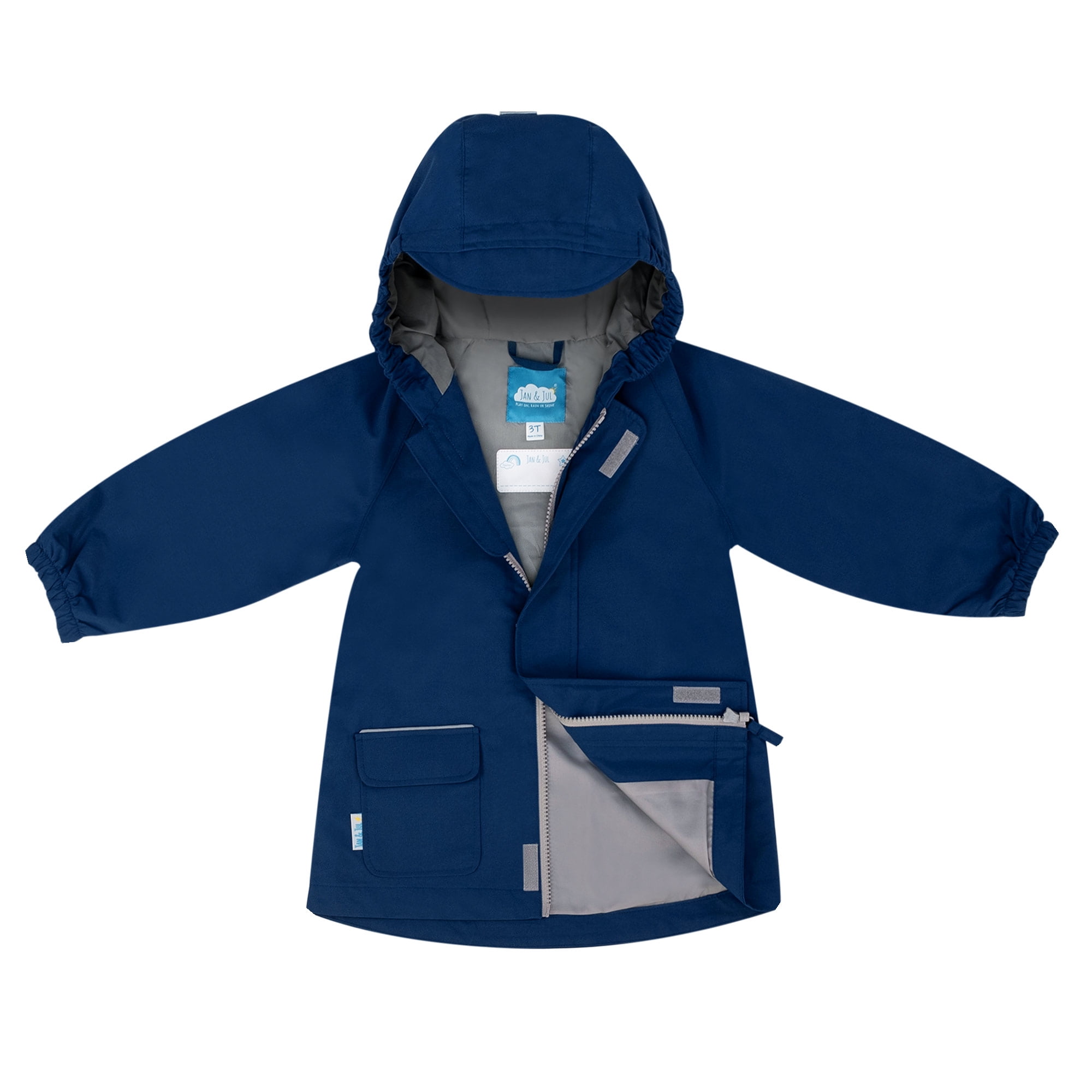 JAN & JUL Toddler Puddle-Dry Rain-Coat, Waterproof Jacket for Girls and ...