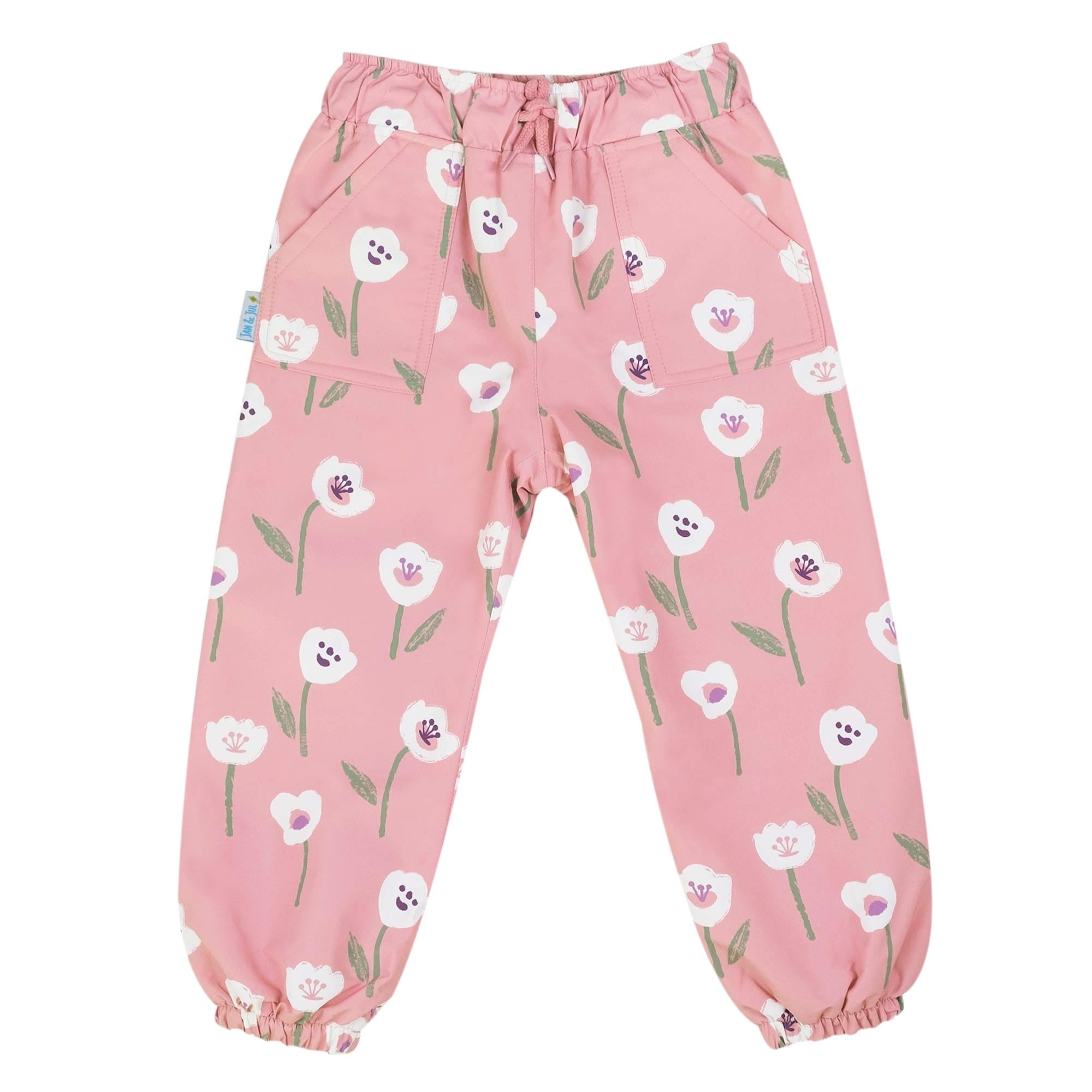 JAN & JUL Toddler Rain or Waterproof Pants Girls, Puddle-Dry Pants for ...