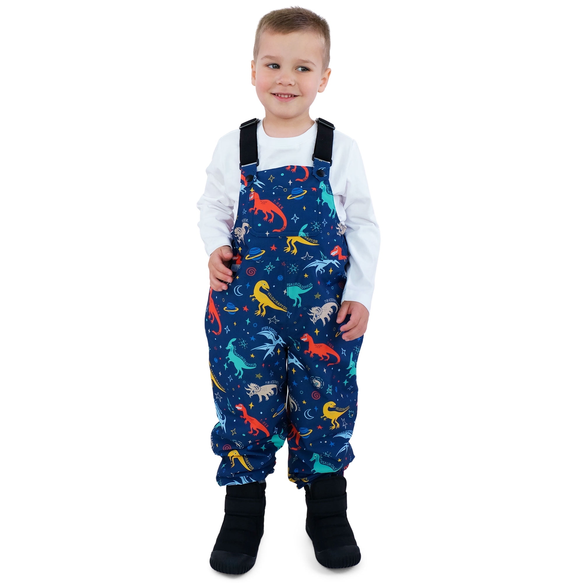 JAN & JUL Waterproof Bib Rain Pants for Boys, Lightweight Kids ...