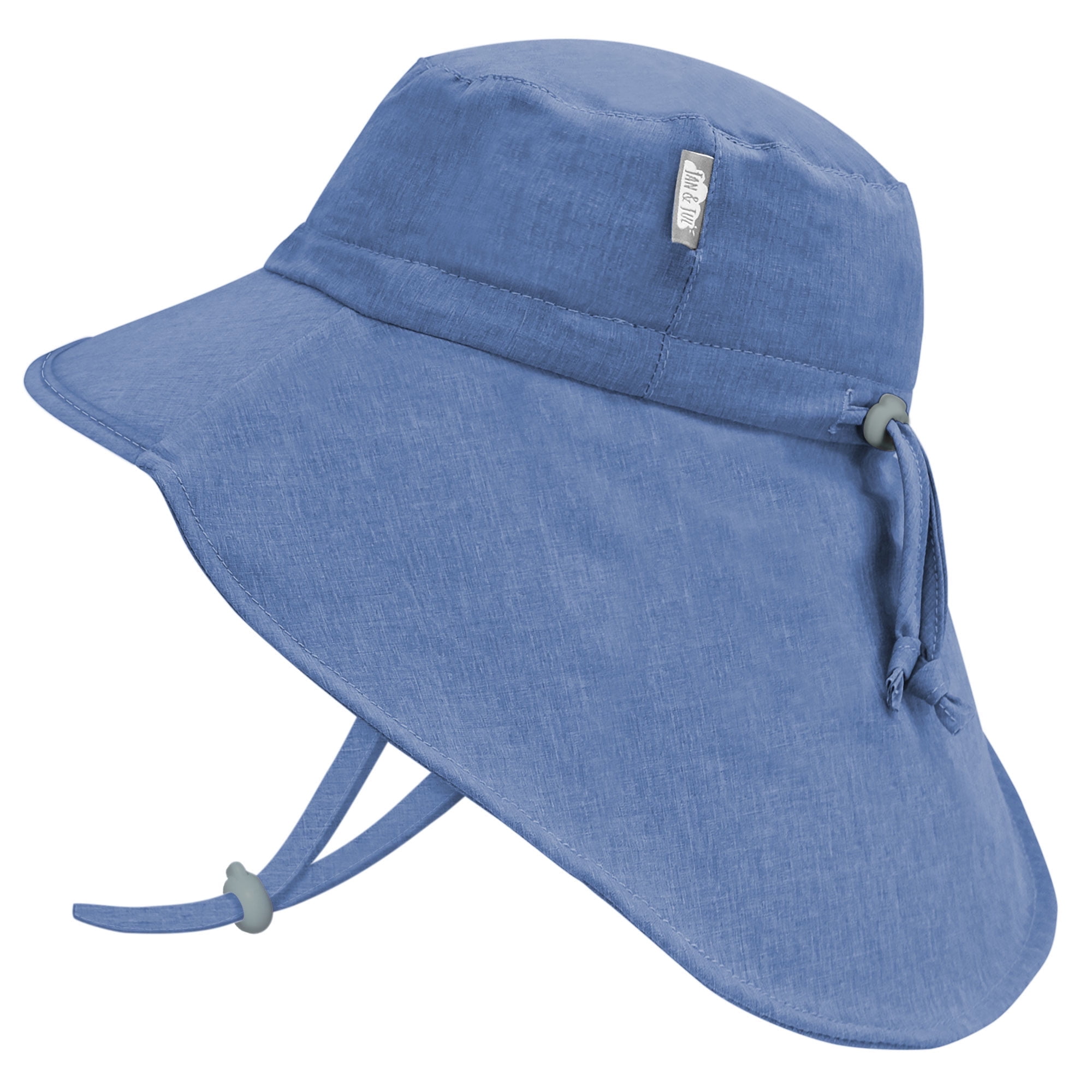 JAN & JUL Wide Brim Baby UPF Swim Sun-Hat with Strap, Unisex (S: 0-6 ...
