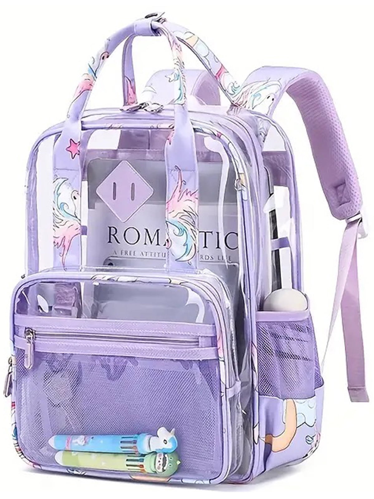 Soda Candy Clear Backpack Heavy Duty Stadium Approved PVC School ...