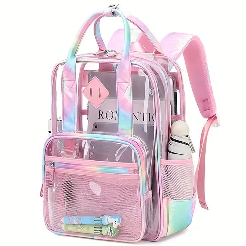 JANABANG Clear Backpack Heavy Duty Stadium Approved PVC School ...