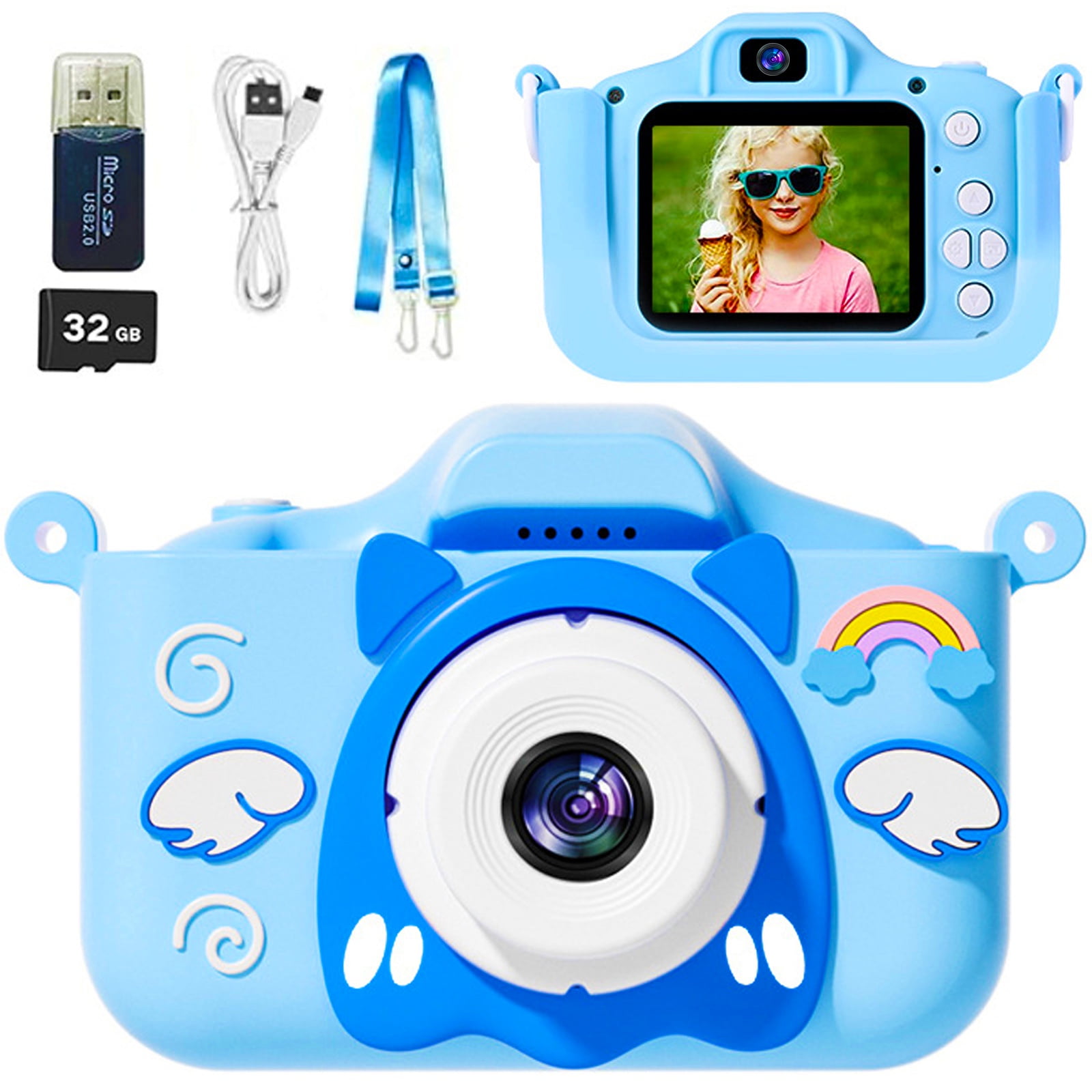 Soda Candy Kids Camera 1080P HD Selfie Digital Video Camera for Kids ...