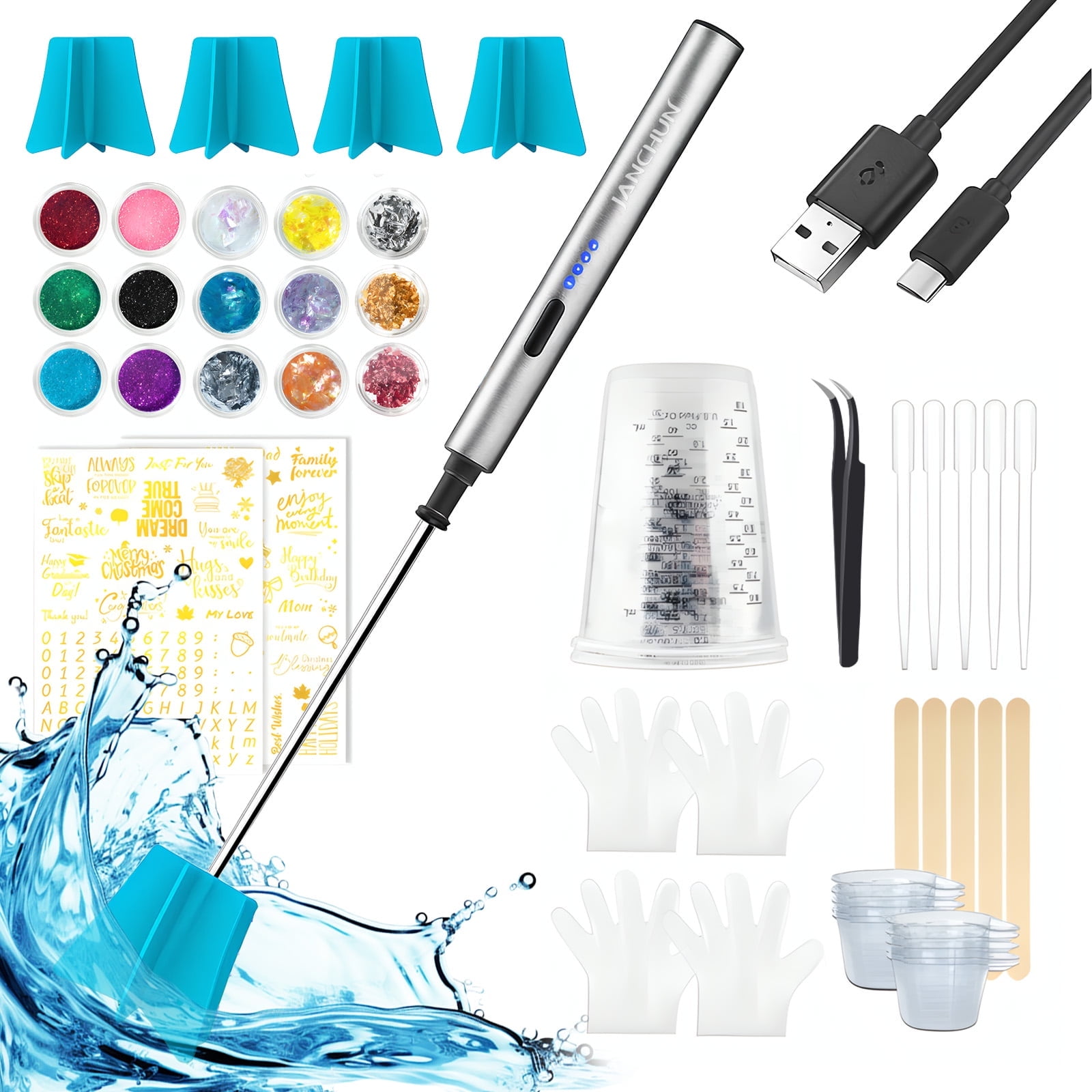 JANCHUN Lightweight Resin Stirrer Handheld Epoxy Resin Stirrer, Resin ...