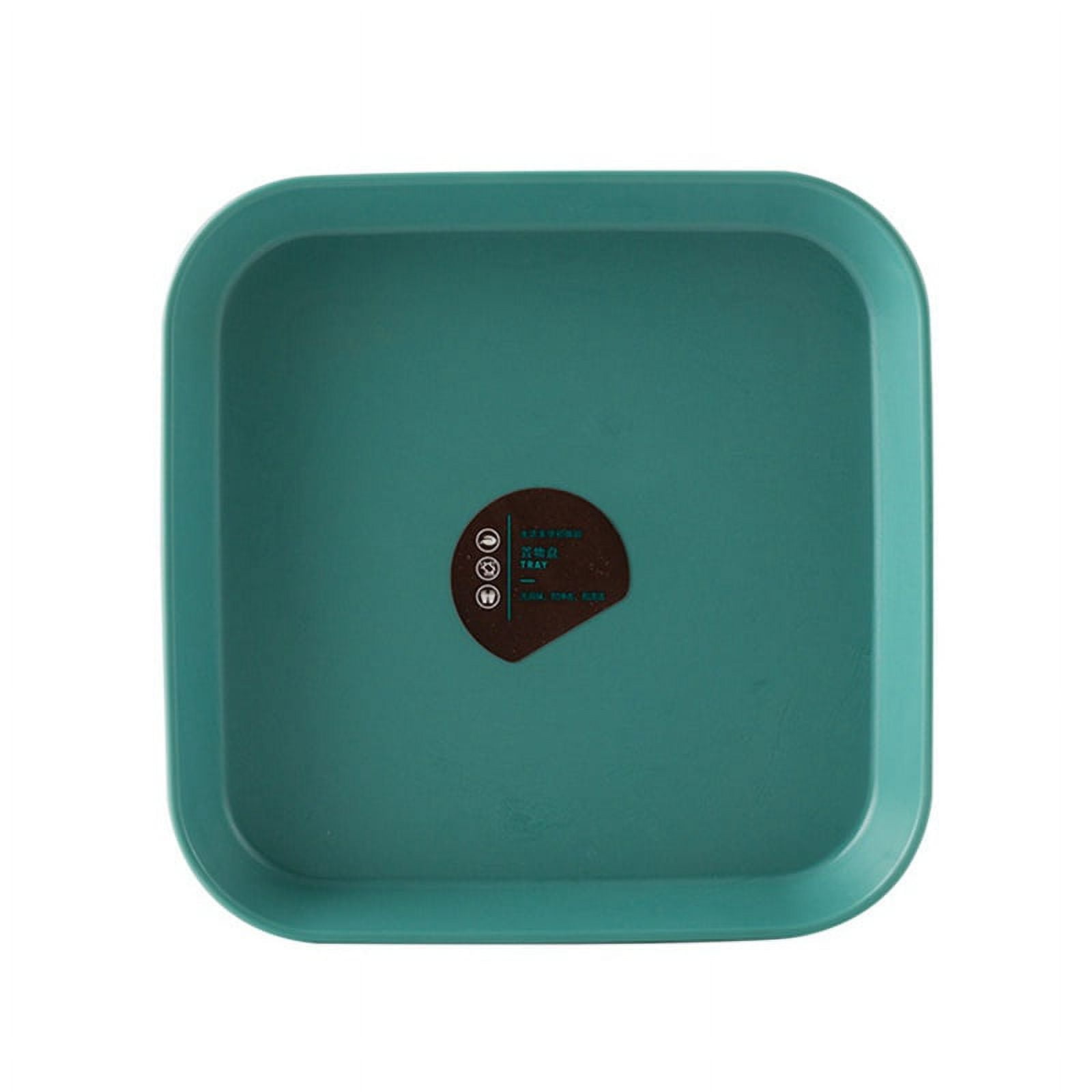 JANDEL 3 Pack of Plastic Serving Trays, 6" Rectangular Circle ...