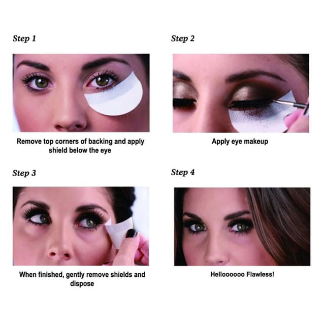 JANDEL Eyeshadow Stencils Lint Free Under Eye Eyeshadow Gel Pad Sticker ...