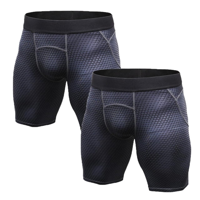 JANDEL Men's Compression Shorts 2 Pack Quick Dry Sports Tight Shorts ...