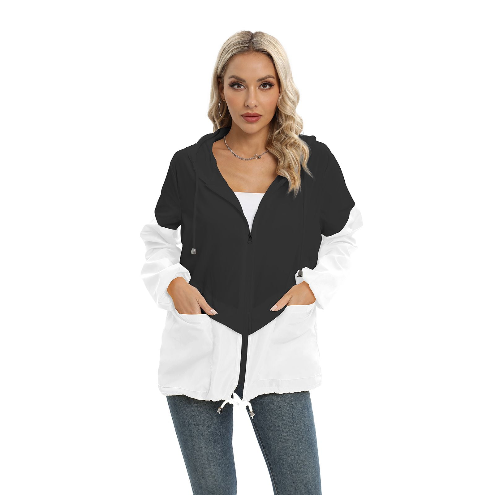 JANDEL Women Spring Thin Jacket, Fashion Waterproof Jacket, Insulated ...