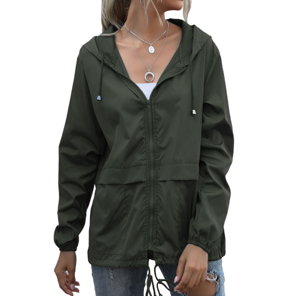 JANDEL Women Spring Thin Jacket, Fashion Waterproof Jacket, Insulated ...