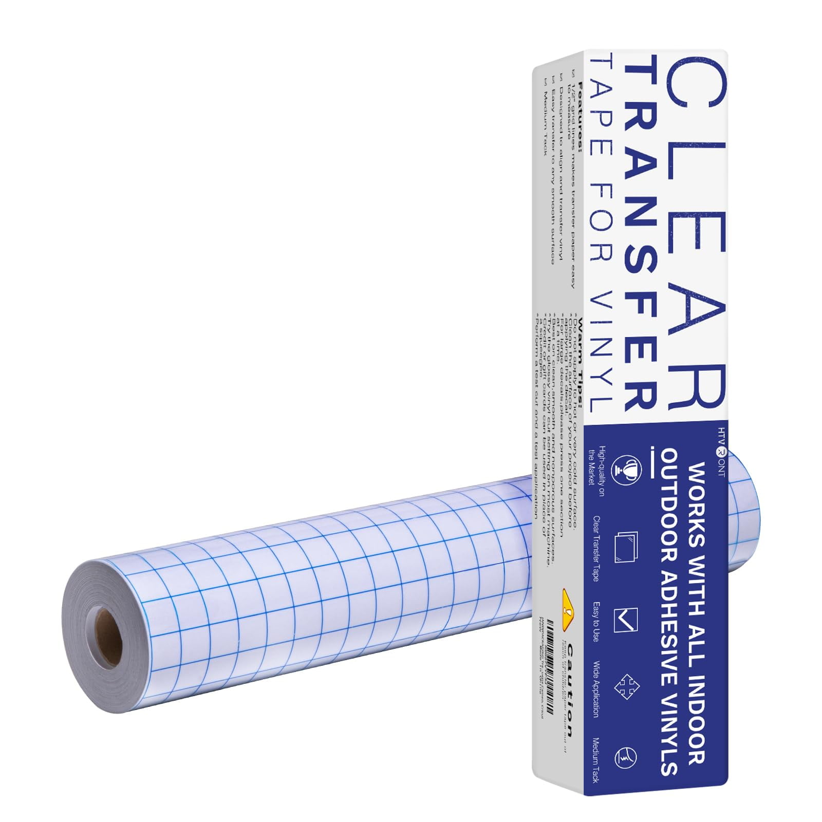 JANDJPACKAGING Transfer Tape for MFF30 Vinyl - 12” x 50 FT w/Blue ...