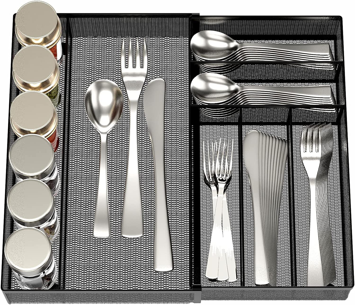 JANE EYRE Utensil Drawer Organizer - Expandable Cutlery Tray ...