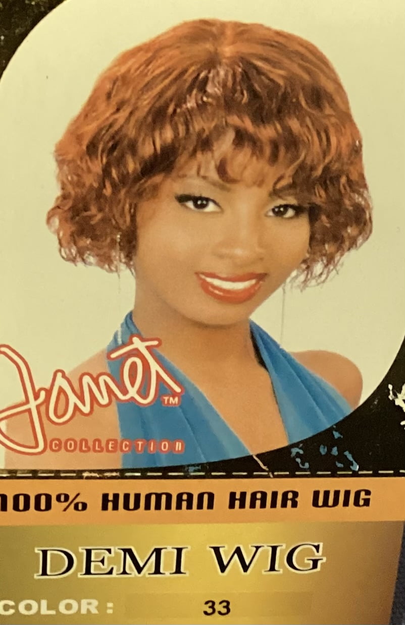 JANET COLLECTION 100% HUMAN HAIR WIG - STYLE DEMI WIG / COLOR #33 ...