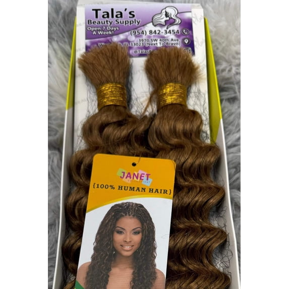 JANET COLLECTION – New Deep Bulk 100% Human Hair Braid – Crochet Braid ...