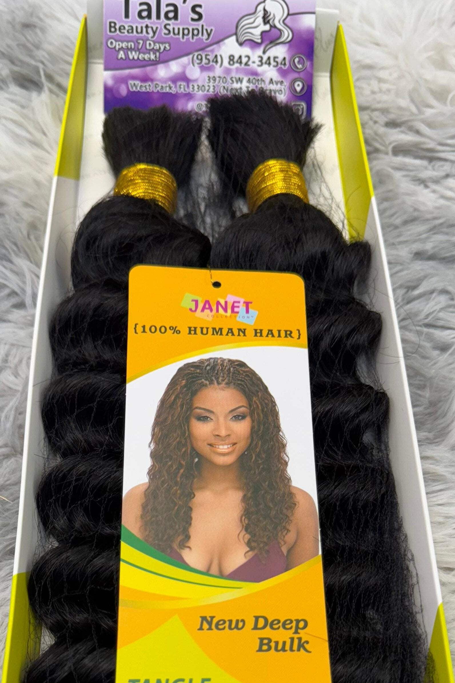 JANET COLLECTION – New Deep Bulk 100% Human Hair Braid – Crochet Braid ...