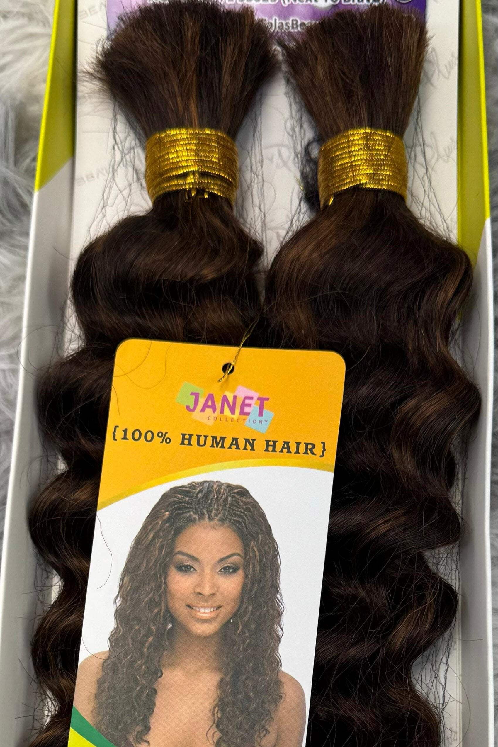 JANET COLLECTION – New Deep Bulk 100% Human Hair Braid – Crochet Braid ...