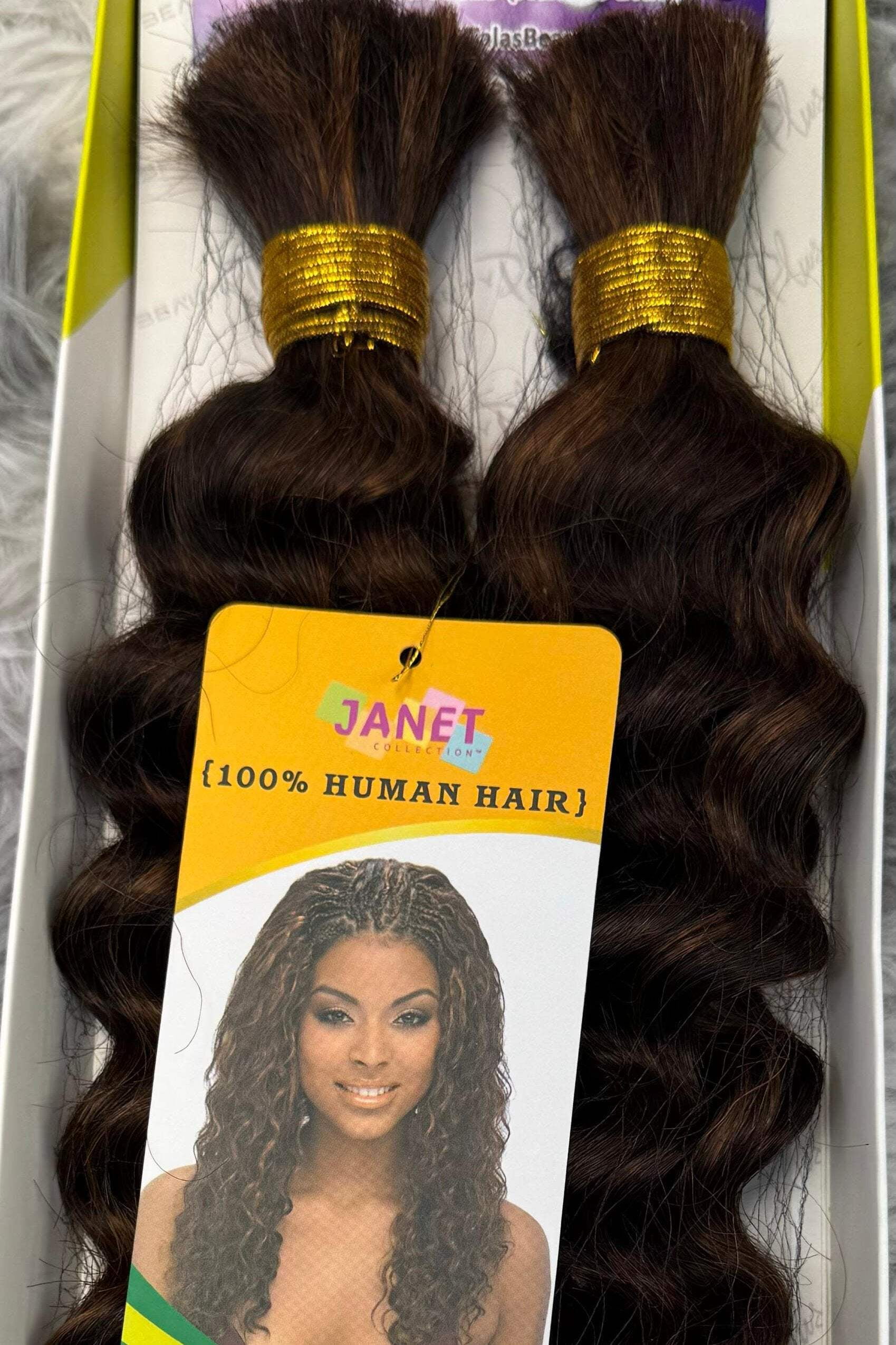 JANET COLLECTION – New Deep Bulk 100% Human Hair Braid – Crochet Braid ...