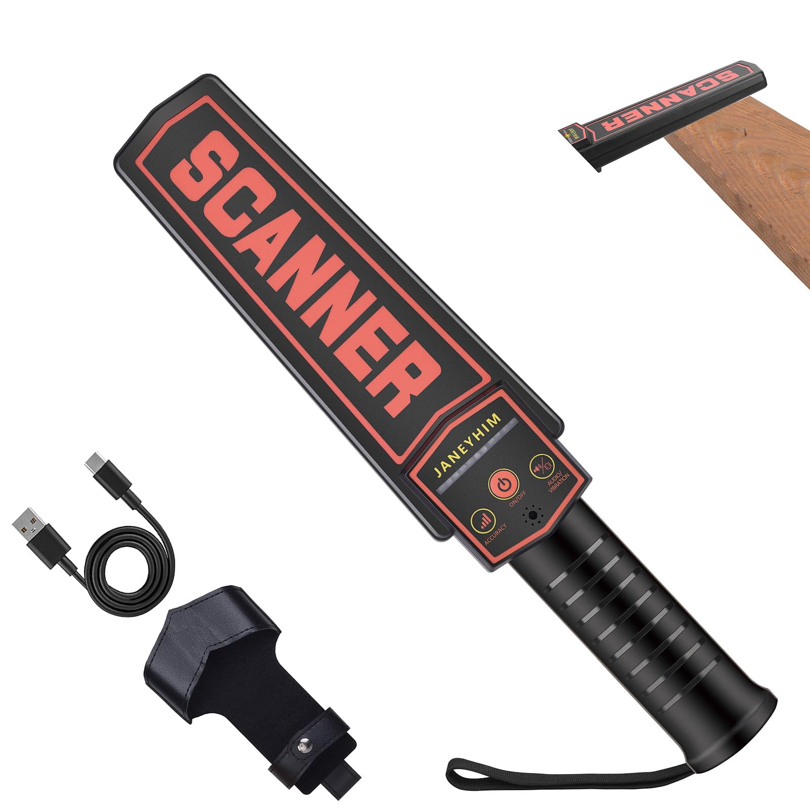 JANEYHIM Handheld Metal Detector Wand Security Scanner,High-Sensitivity ...