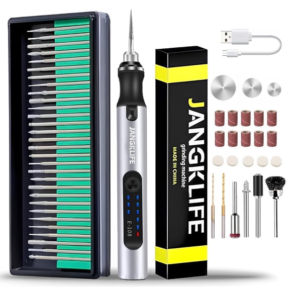 JANGKLIFE Mini Cordless Rotary Tool Kit, 4.2V 3-Speed Engraving Pen ...
