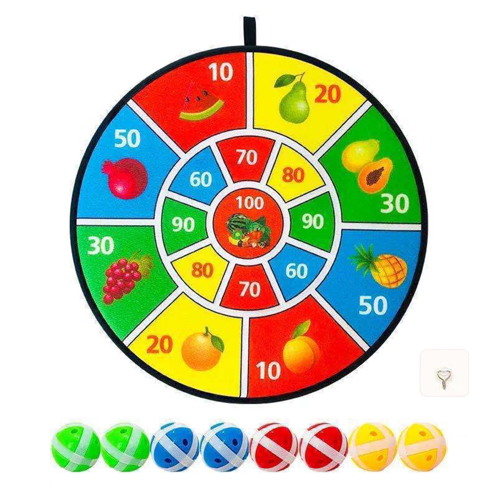 JANGSLNG 1 Set Gooey Ball Dart Board Sticky Balls Colorful Animal Print ...