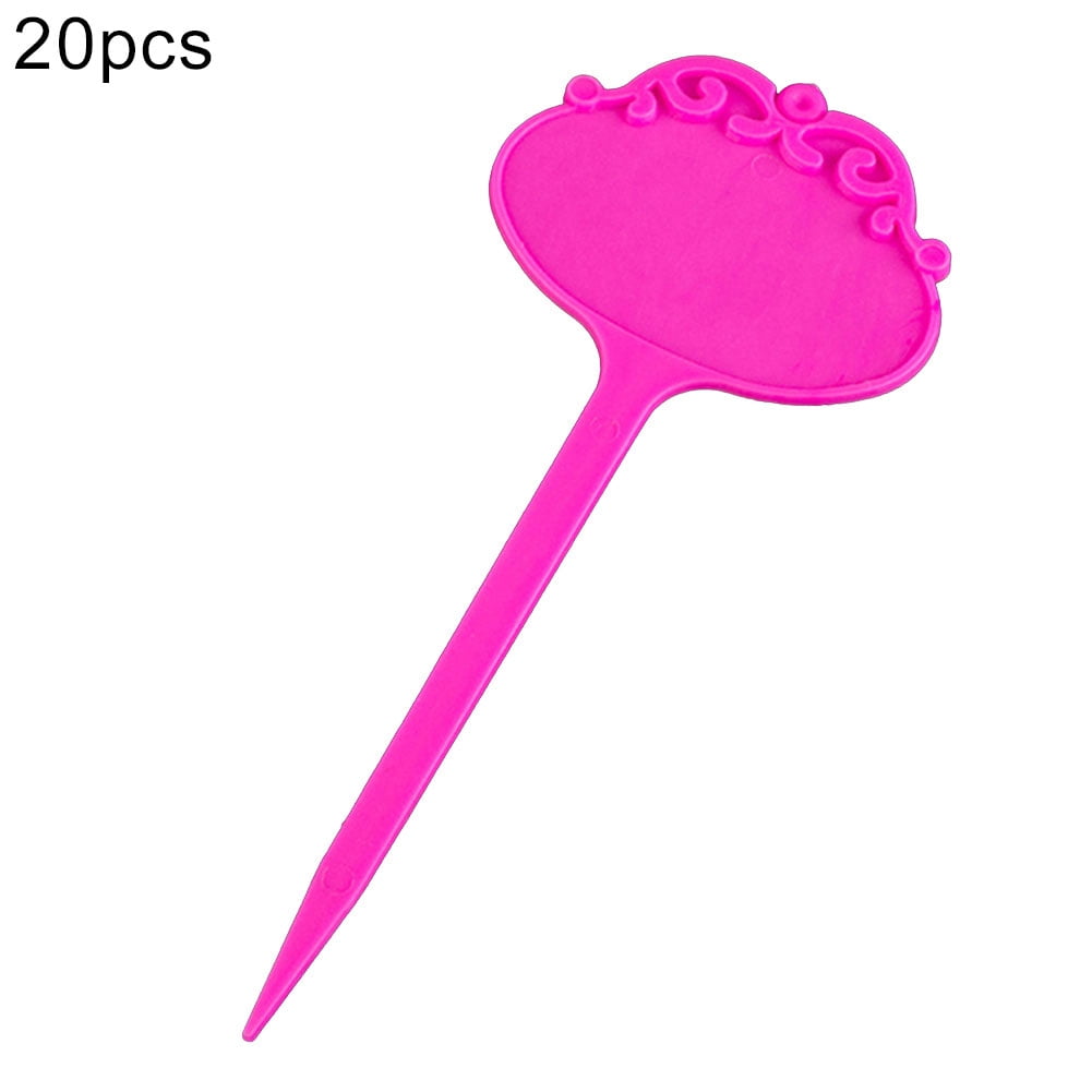 JANGSLNG 20Pcs Flower Shaped Decorative PP Gardening Label Tree Plant ...