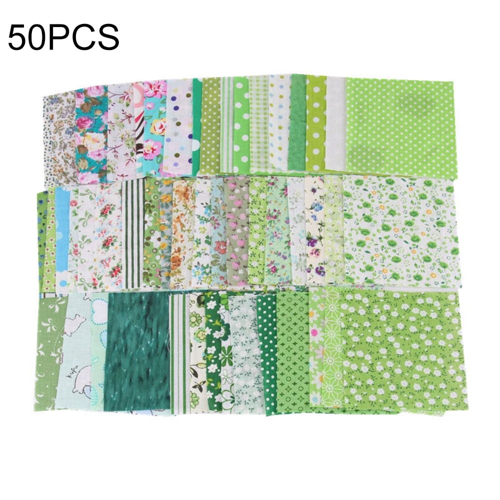 JANGSLNG 30/50Pcs 10cmx10cm Floral Print DIY Patchwork Cloth Sewing ...
