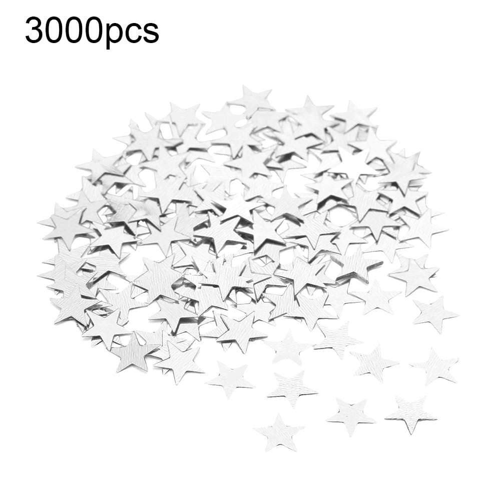 JANGSLNG 3000/1000Pcs Glitter Star Shape Balloon Confetti Table Wedding ...