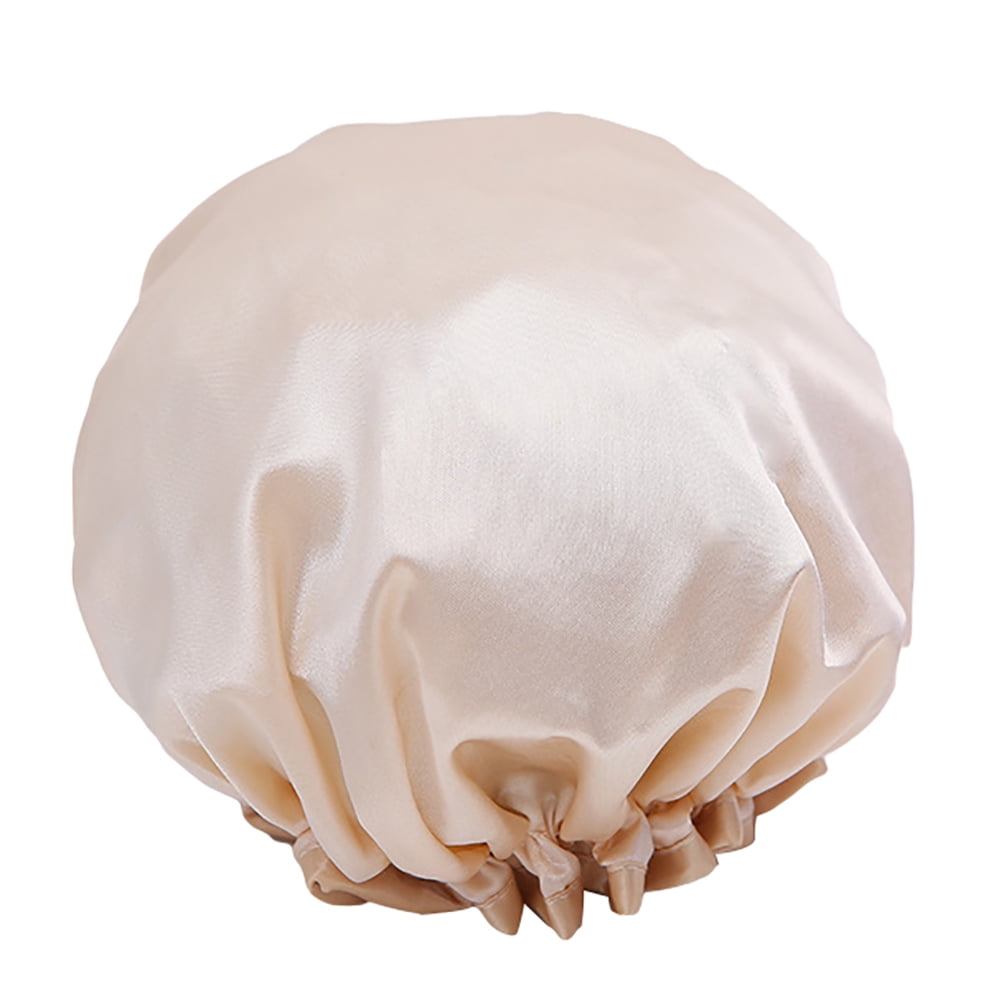 JANGSLNG Home Women Elastic Reusable Waterproof Shower Cap Head Hair ...