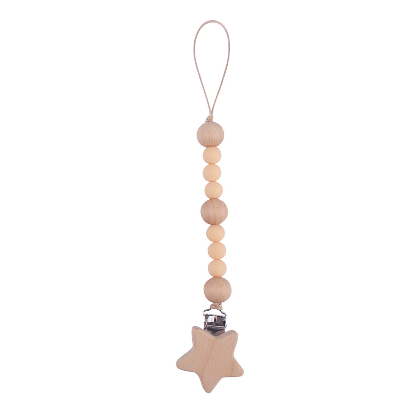 JANGSLNG Pacifier Holder Food Grade Soothing Star Pendant Comfortable ...